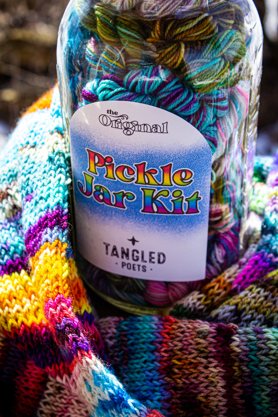 Tangled Poets “Pickle Jar Kit” - Striped Cowl – Aberdeen’s Wool Company