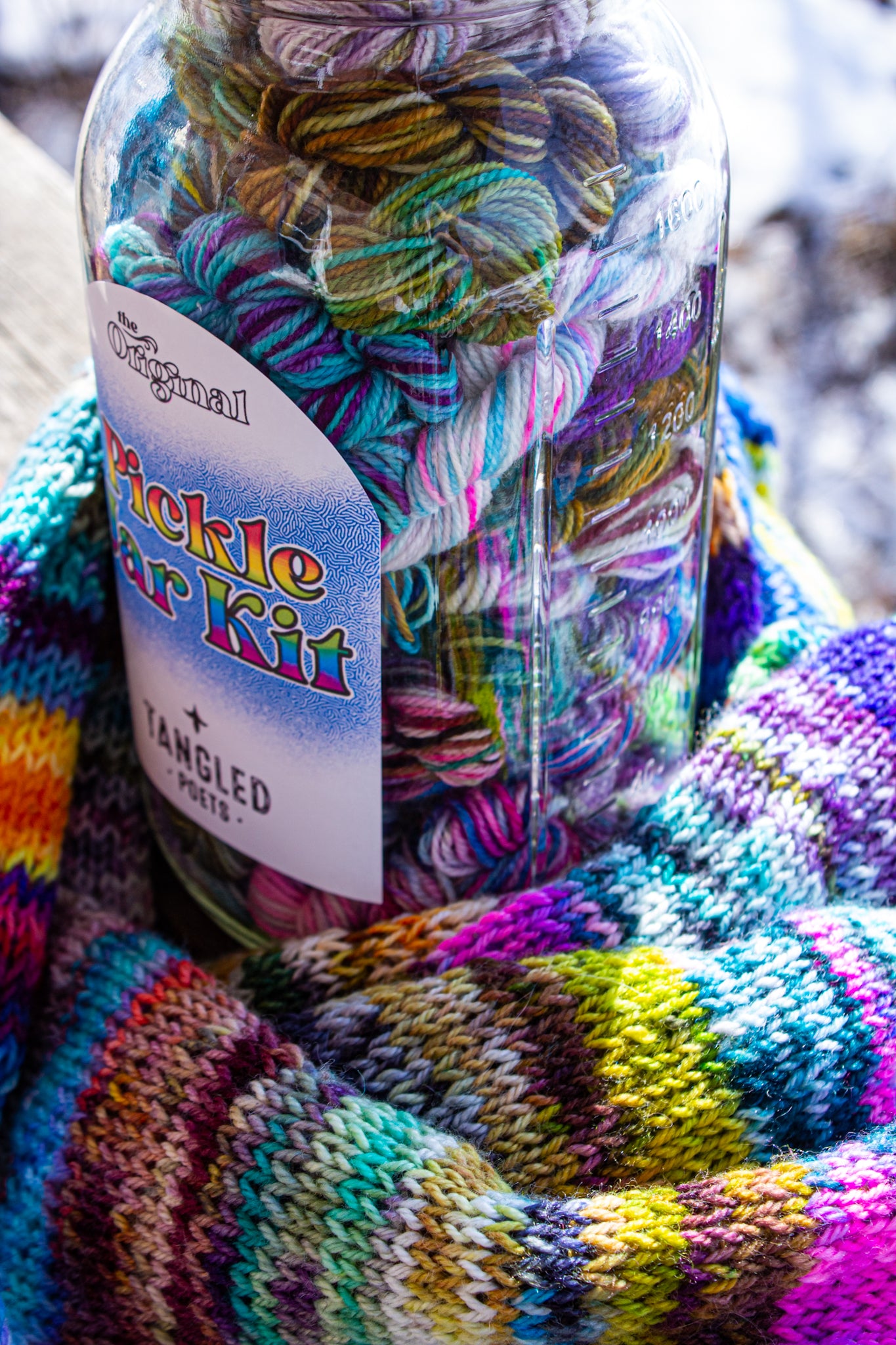Tangled Poets “Pickle Jar Kit” - Striped Cowl – Aberdeen’s Wool Company
